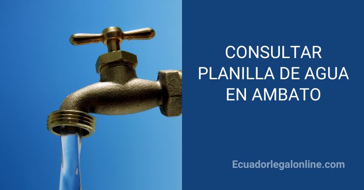 Consultar Planilla de agua Ambato EMAPA (2024)
